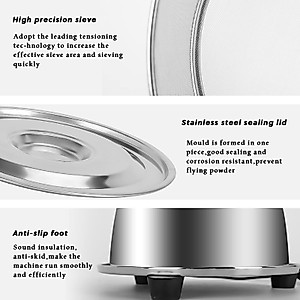 110V Stainless Steel 300mm/40 Mesh Electric Vibrating Sieve Machine Sifters for Powder Particles