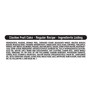 Claxton Fruit Cake - 3-1 Lb. - Holiday Pack - Regular Recipe