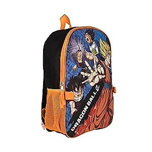 Bioworld Dragon Ball Z Saiyan Warriors 2-Piece 16" Youth Backpack & Lunch Kit Combo Set