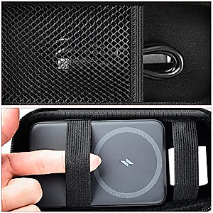 Case Compatible with Anker 633/622/621 Magnetic Battery (MagGo) 10,000mAh Foldable Wireless Portable Charger, Storage Bag for iphone/Cell Phone Power Delivery, Battery Packs Holder - Only Case - Black