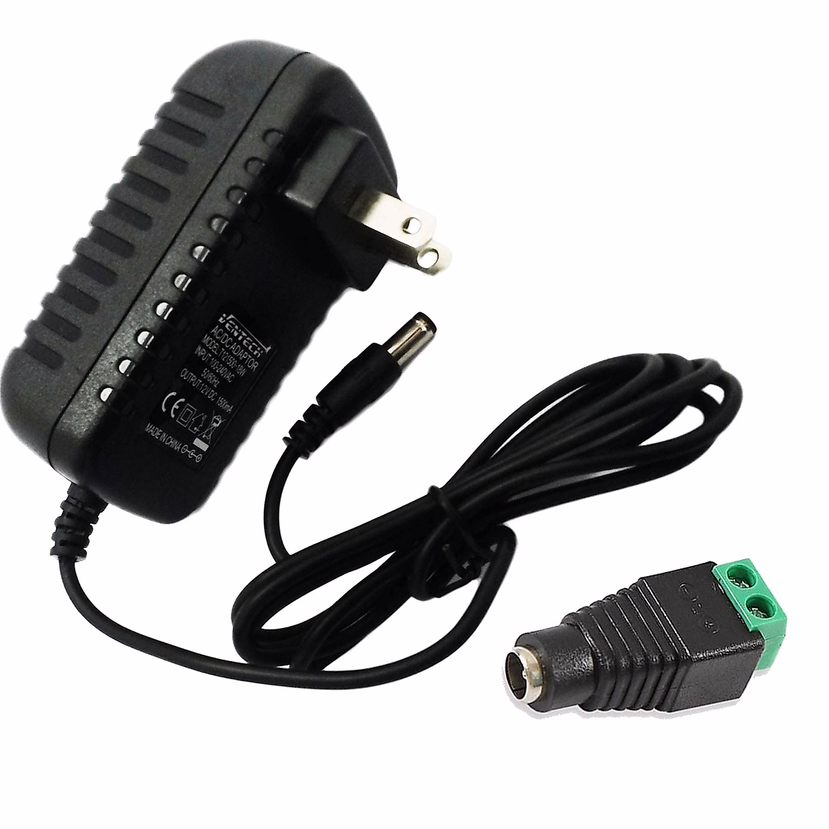 12V 1.5A Power Supply Adapter 100-240V AC to DC 12V Transformers, Switching Power Supply for 12V 3528/5050 LED Strip Lights 18W More Than Regular 12 Volt 1Amp 1a 2.1mm X 5.5mm Security CCTV VENTCH