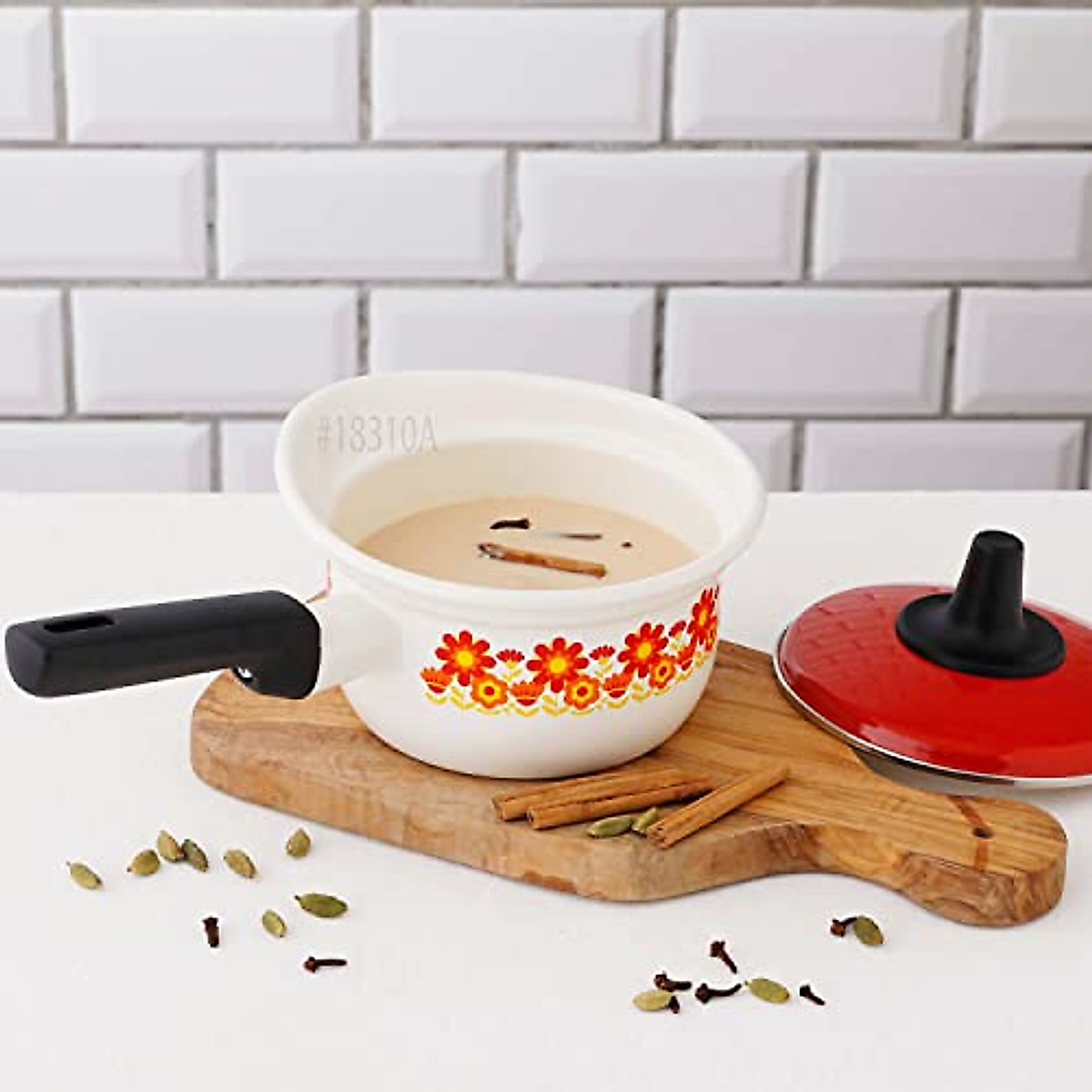 Fuji Horo FJ-14M SF Milk Pan, 5.5 inches (14 cm), Memories Sunflower