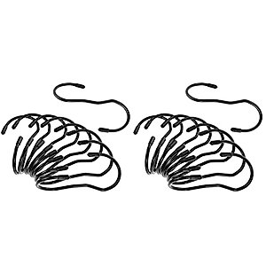 Housoutil 16pcscloset Hook Shaped Anti- Rod Bathroom Stainless Bag Hangers Handbags Purse Steel Metal Space Twisted for Plants Hangers: S Belts Bags Scarves Large Hanger Drop Kitchen Purses