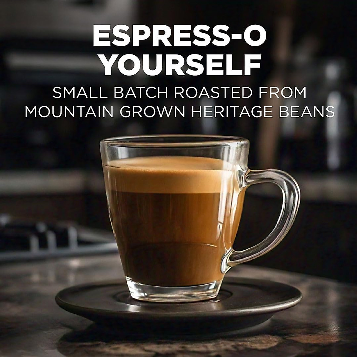 Maud's Espresso Dark Roast Coffee Pods, 24 ct | Espress-O Yourself Coffee | 100% Arabica Dark Roast Coffee | Solar Energy Produced Recyclable Pods Compatible with Keurig K Cups Maker