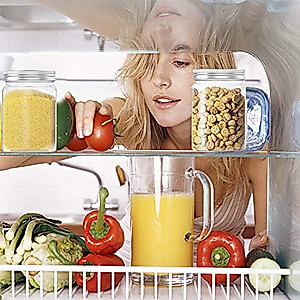 24 Ounce Clear Plastic Jars Storage Containers With Lids For Kitchen & Household Storage Airtight Container 6 PCS