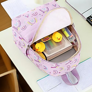 CAMTOP Cute Kids Toddler Backpack Girls Boys Small Rainbow School Bookbags Age 1-3 Daycare Nursary Travel Bags