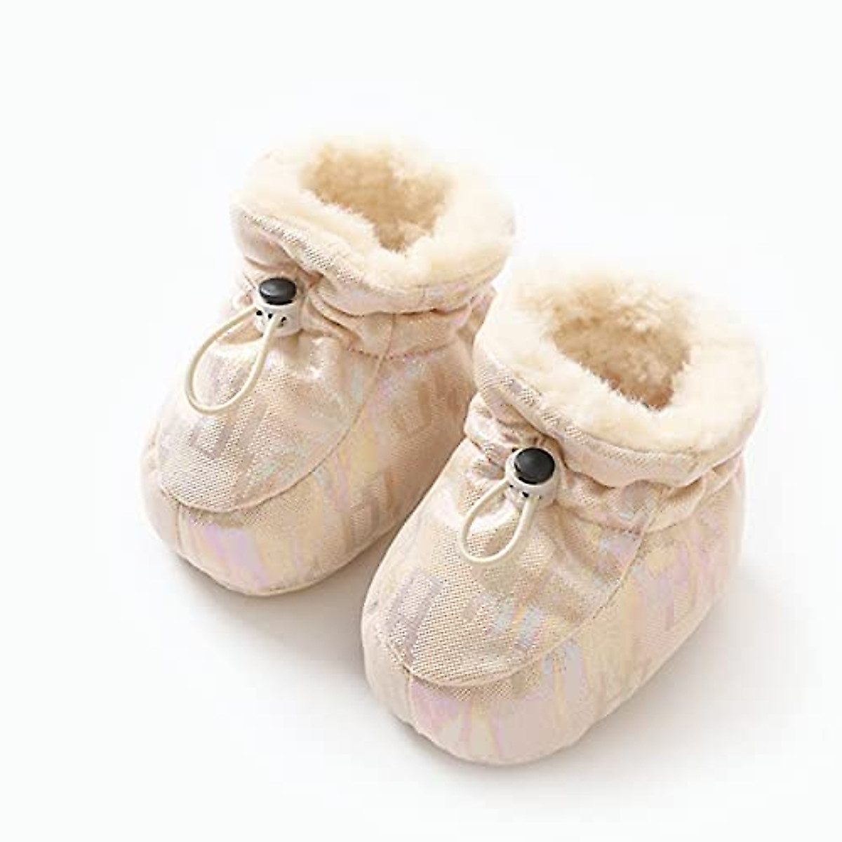 Baby Solid Color Toddler Cotton Shoes Fleece Warm Short Boots Shoes Fashion Printing Non Slip Breathable Nude Boots Boys Snow Boots Size 5 (A, 0-6 Months)
