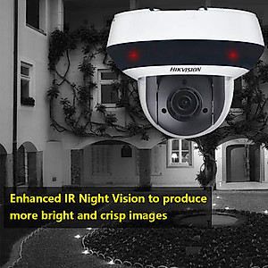 Hikvision 4MP POE Mini PTZ IP Camera DS-2DE2A404IW-DE3,Pan/Tilt/2.8mm~12mm 4X Optical Zoom，Smart IR Night Vision，Audio/Alram Interface， H.265+, Upgrade Version for DS-2DE3304W-DE