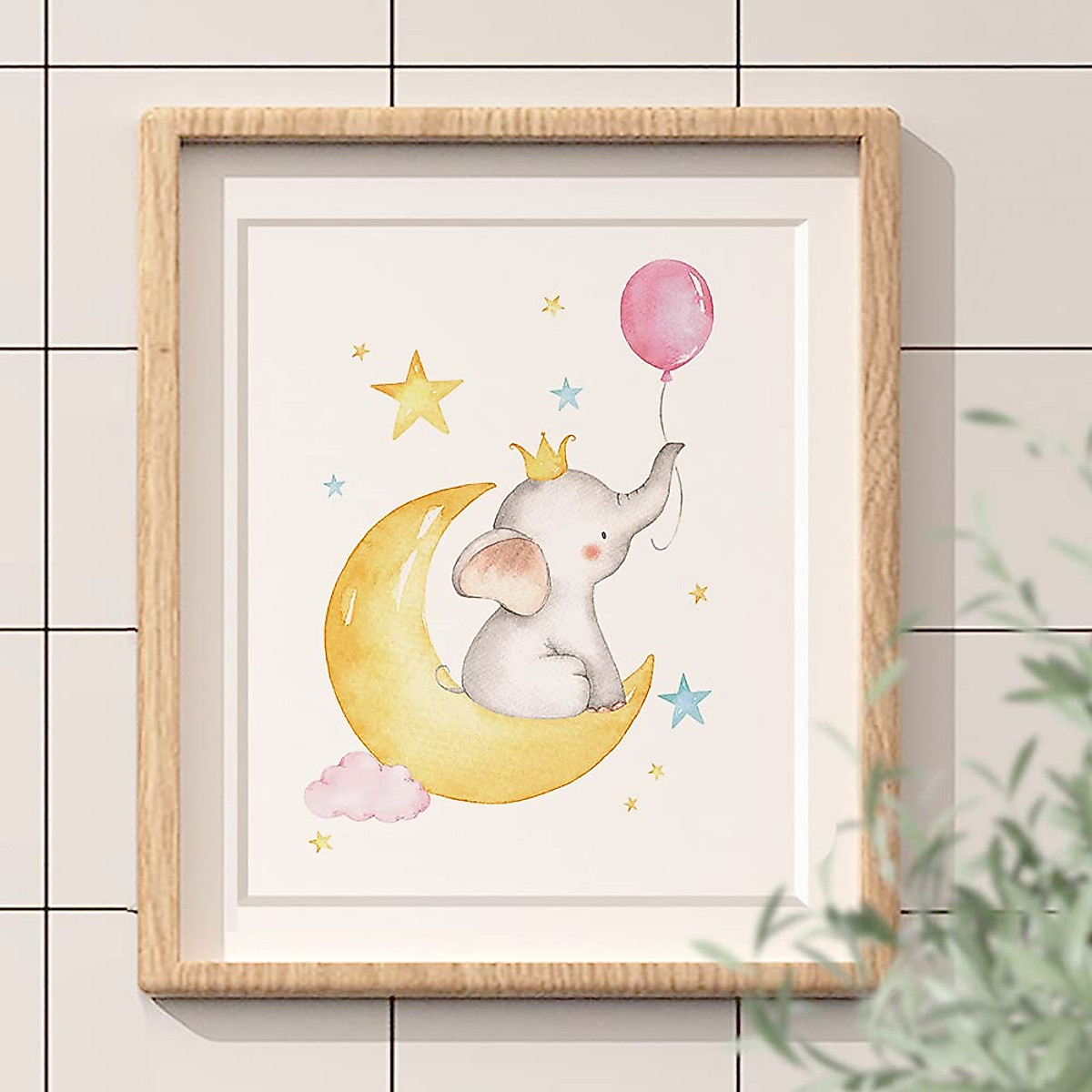 Elephant Inspirational Decor, Baby Girl Nursery Wall Art Prints, Elephant Nursery Wall Decor, Elephants Wall Art Decorations for Kids Nursery, Girl's Room (8"x10") Set of 6 Unframed