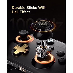 EasySMX D05 PC Controller - Enhanced Wireless Bluetooth Pro Controller with Charging Dock/Hall Sensor/RGB Lighting - No Stick Drift, No Dead Zone - Work for Windows PC, Android, Steam and Switch