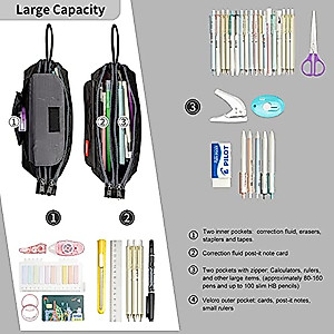 Pencil Case with TWO Large Compartments Pocket Big Capacity Pencil Pouch Holder Pen Case Makeup Bag School Supplies Office Stationery Storage Gift for School Students Girl Boy Adult Teen (Camouflage)