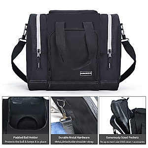 Mangrove Padded Bowling Ball Bag - Fits Shoes, Ball and Accessories (Black)