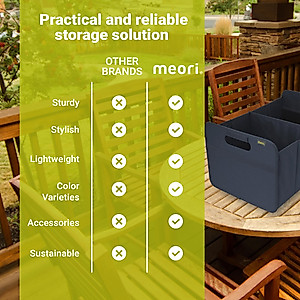 meori A100114 Foldable Classic Large, Marine Blue, Collapsible Box To Organize, Store and Carry Anything and Everything, 1-Pack