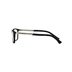 Emporio Armani Men's EA3069 Sunglasses, Rubber Black/Demo Lens, 55 mm