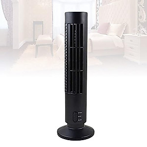 Holibanna Tower Fan Mini Portable Desk Fan Oscillating Fan Usb Cooling Air Conditioning Purifier Fan Personal Small Bladeless Fan for Bedroom Home Office Desktop Black