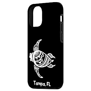 iPhone 13 Tampa, FL White Tribal Tattoo Save The Sea Turtle Case