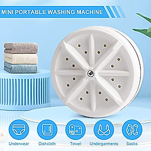 Mini Portable Washing Machine for Sink,30W USB Power Supply, Ultrasonic Turbo Small Washer for Travelling,Business Trip,College Room.Turbine Cleaner for Cleaning Sock,children's clothes,Underwear.