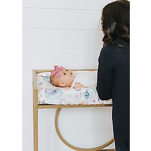 Premium Knit Diaper Changing Pad Cover"Bloom" by Copper Pearl