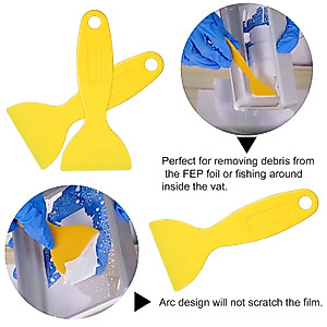 8PCS Resin Scraper, Resin Removal Scraper, Plastic Spatula for 3D Printing, Air Bubble Remover Sticker Installation Tool Flexible Paint Scrapers, Black 4PCS Yellow 4PCS, 5.27 x 2.32 inch…