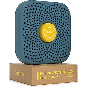 ZenAir Fridge Deodorizer Odor Eliminator - Refrigerator Deodorizer More Effective Than Baking Soda - Activated Charcoal Fridge And Freezer Air Freshener - Natural Smell, Moisture & Odor Absorber