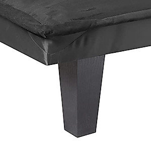 ERYE Modern Convertible Futon Bed, Functional Adjustable Upholstered Loveseat,Compact Foldable Love Seat,Comfy Sleeper Daybed Reversible Recliner Sofa & Couch Sofabed, Black