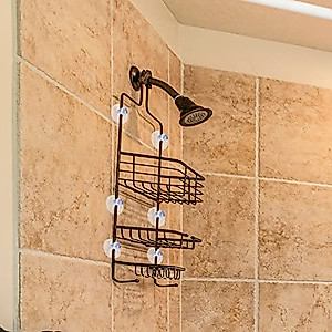 60 Pieces Suction Cups for Shower Caddy Shower Suction Cups Connectors Heavy Strength Large Clear Plastic Suction Cups Hooks Holder for Bathroom Window Glass Home Kitchen