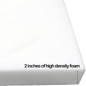 Foamma 2” x 36” x 72” Truck, Camper, RV High-Density Bunk Mattress Topper, Made in USA, Comfortable, Travel Trailer, CertiPUR-US Certified, Cover Not Included