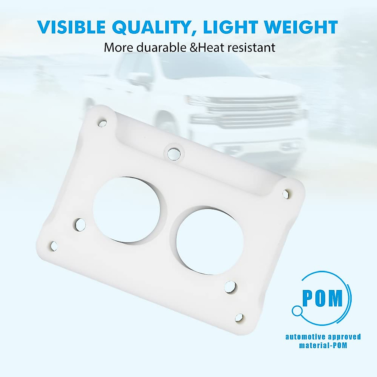 NICECNC TBI Intake Manifold Adapter for 1.75 TBI Throttle Body to Holley 4412 2300 Compatible with Chevrolet Fits 2 Barrel Manifold 500 350 CFM For Holleys and Early Autolite Carbs