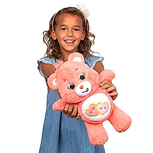 Care Bears 22084 14 Inch Medium Plush Love-A-Lot Bear, Collectable Cute Plush Cuddly Toys for Children, Soft Teddies Suitable for Girls and Boys Aged 4 Years +
