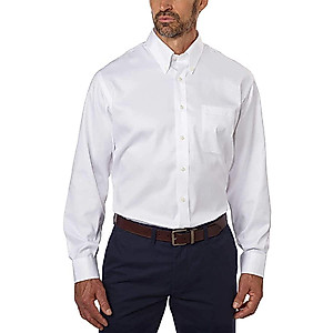 Kirkland Signature Men’s Button Down Dress Shirt, Variety (White, 18.5X36)