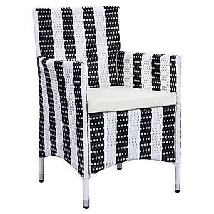 Safavieh Outdoor Collection Figueroa Black and White 4-Piece Patio Set
