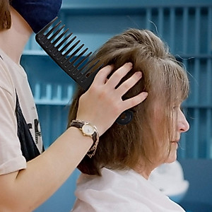 YEEPSYS Wide Tooth Comb for Curly Hair,Long Hair,Wet Hair,Detangling Comb, Hair Comb (Black)