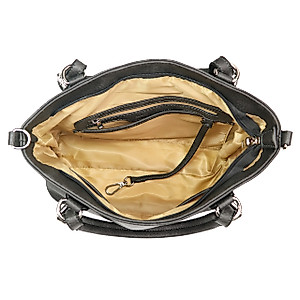 Lady Conceal Concealed Carry Purse - YKK Locking Ella Braided Concealed Weapon Tote (Gray)