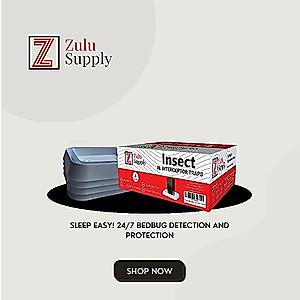 Zulu Supply XL Bed Bug Interceptors, Traps, 4 Pack, White, Extra Large, Bedbug Monitor, Insect Detector for Bed Legs or Furniture