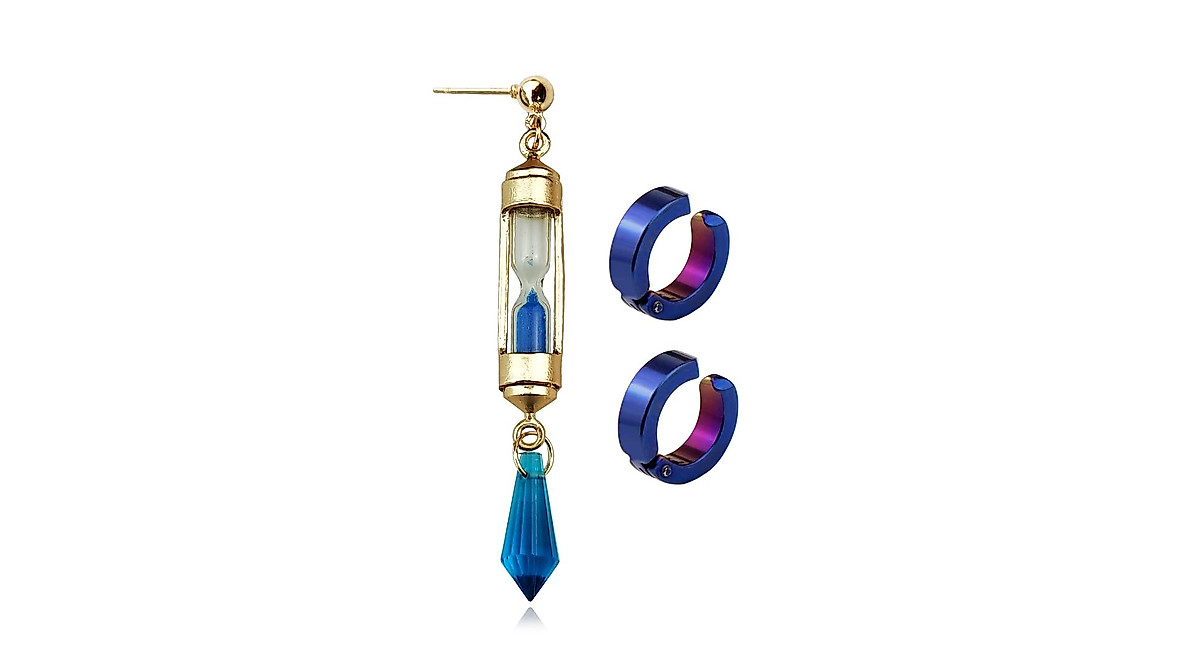 Vanitas Cosplay Earrings - Blue Hourglass Dangles for Fans