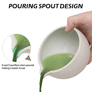 Artcome Japanese Matcha Tea Set, Matcha Bowl with Pouring Spout, Tea Tray, Bamboo Whisk, Ceramic Whisk Holder, Handmade Matcha Ceremony Kit For Japanese Tea Ceremony (10Pcs)