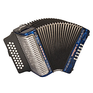 Hohner Corona II G/C/F Diatonic Accordion - Dark Blue