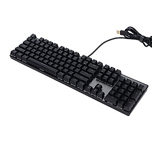Byged Mechanical Keyboard, 104 Keys RGB Keyboard Wired PC Gaming Keyboard Durable Mechanical USB Keyboard with Blue Switch, for Desktop Laptop