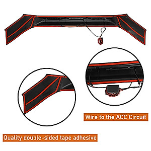 Hooke Road Tacoma Hood Protector Bug Deflector Stone Guard Shield w/Amber Lights for Toyota Tacoma 3rd Gen 2016 2017 2018 2019 2020 2021 2022 2023 (Matte Black)