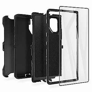 AICase for Galaxy Note 10 Belt-Clip Holster Case, Full Body Rugged Heavy Duty Case with Screen Protector, Shock/Drop/Dust Proof 3-Layer Protection Cover for Samsung Galaxy Note 10