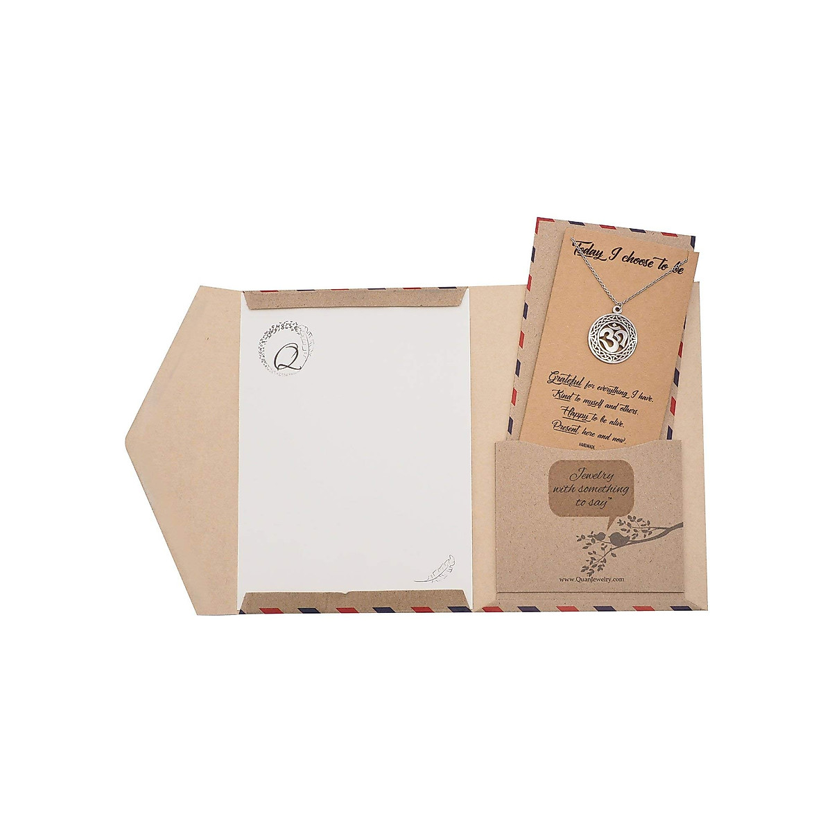 quan jewelry Yoga Necklace Om Pendant, Inspirational Gifts for Women