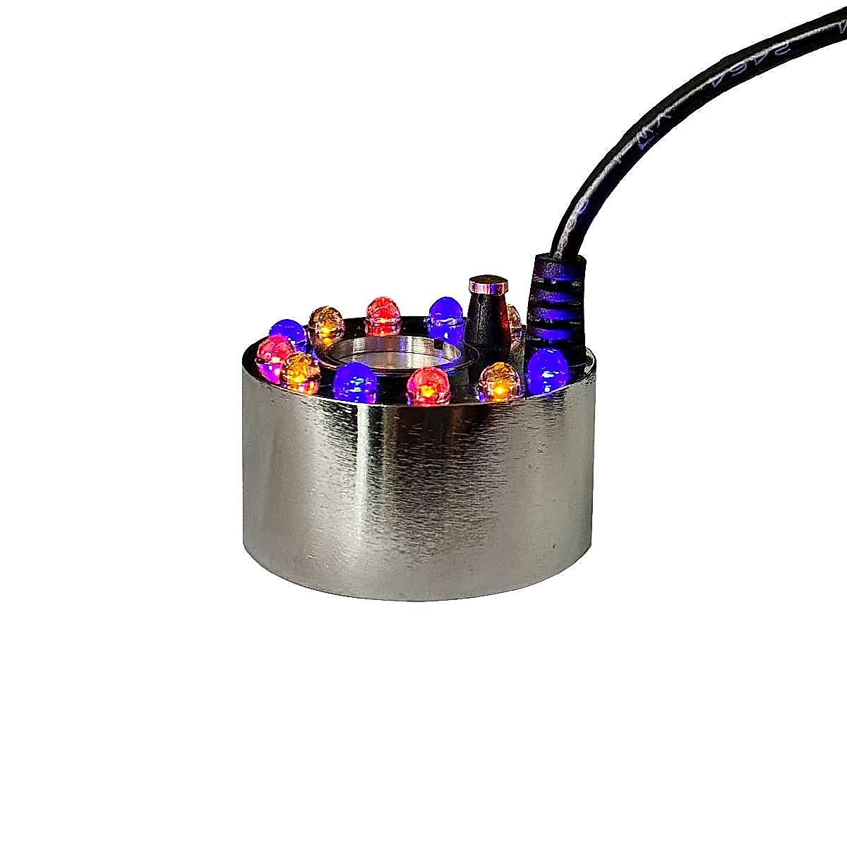 Halloween Lights Mist Maker,Halloween Machine Ultrasonic Mist Water Pond 12 LED Red Yellow and Blue Light Flashes for Halloween Party Decorations and Rockery Fishtank Vase Birdbath Deco