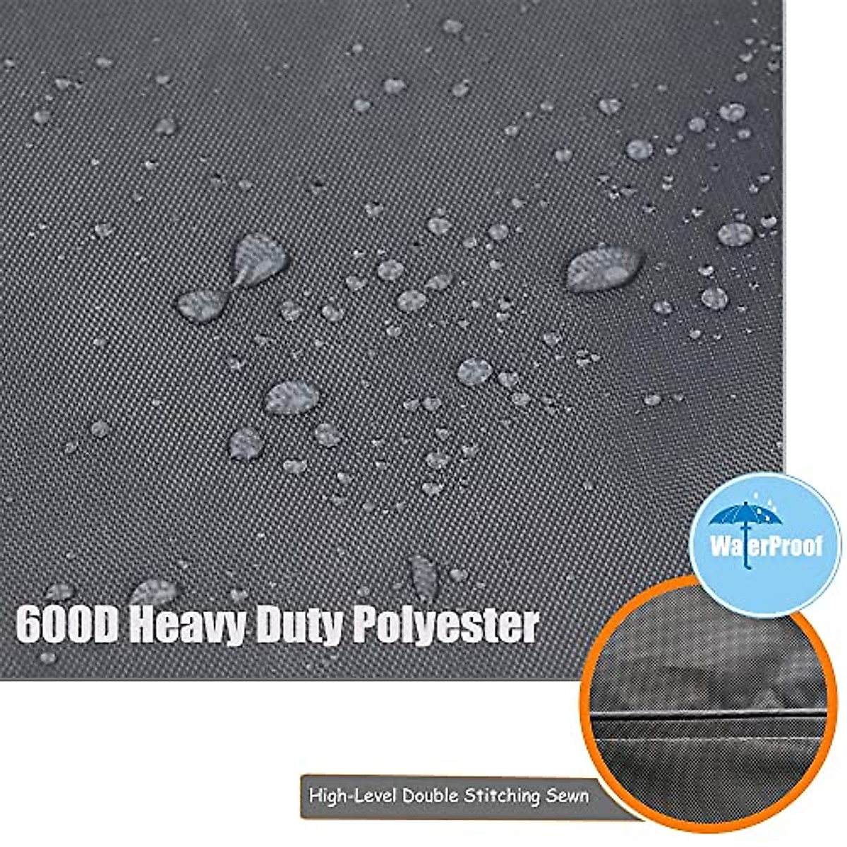 Patio Loveseat Cover, Heavy Duty Patio Furniture Covers, Waterproof Outdoor Sofa Cover, Provide a Great Fit and All-Weather Protection, (Grey,60 Inch)