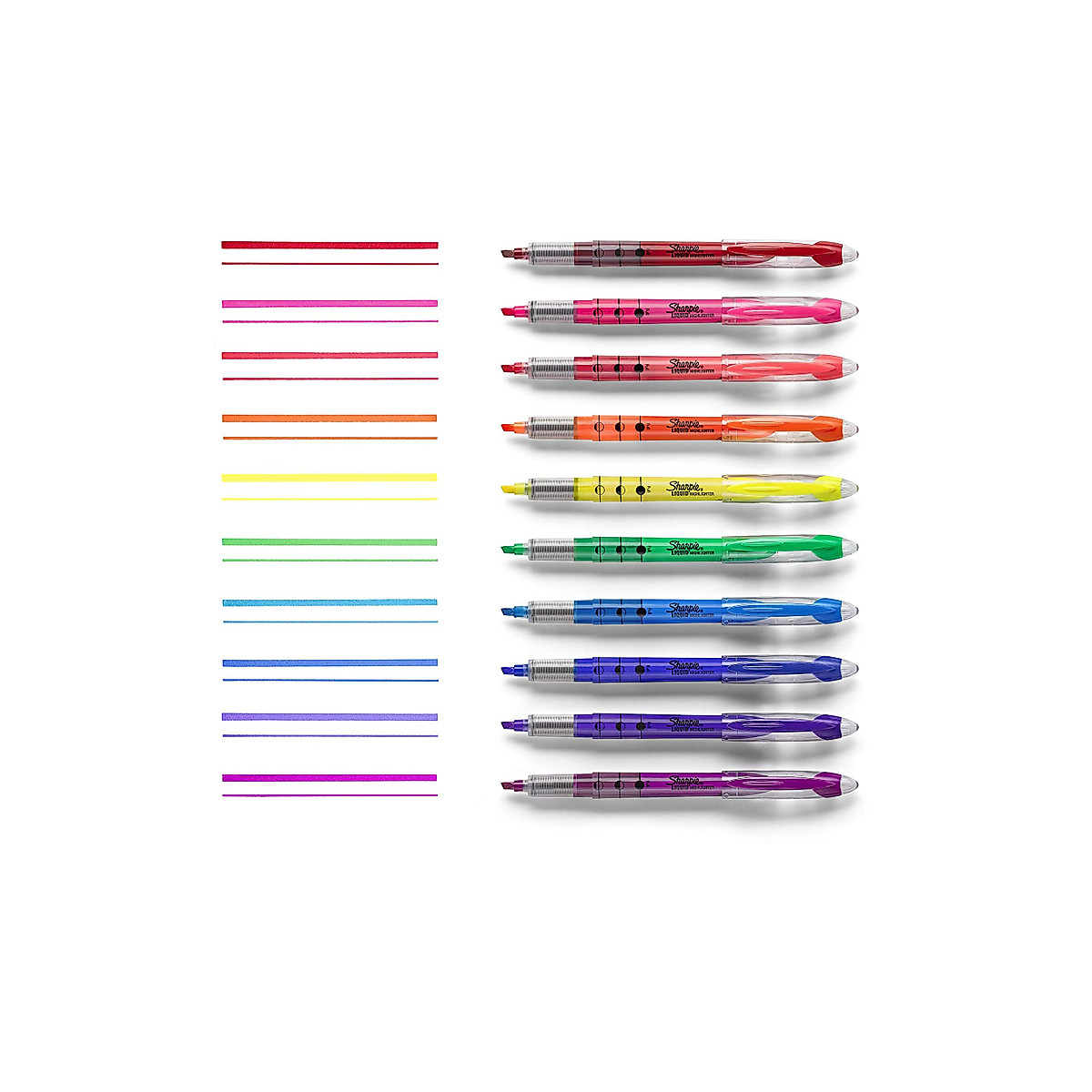 Sharpie Liquid Highlighter, Chisel Tip Highlighters, Assorted Colors, 10 Count