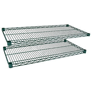 Regal Altair Green Epoxy Wire Shelf |Pack of 2 Shelves| for Storage in Humid Environments | Ideal for Restaurants, Stores, Businesses and Homes (Green Epoxy Wire Shelves, 24''W x 60''L)