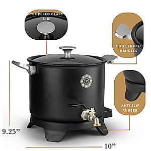 Craft & Venture Wax Melter for Candle Making - Candle Wax Melting Pot Holds 7qts (14lbs) of Wax – Soap Melter for soap Making Supplies - Easy Pour Candle Maker for Candle Making Supplies