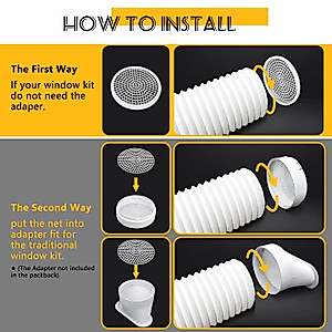 BJADE'S Air Conditioner Hose,Portable Air Conditioner Exhaust Hose 5.9" Diameter - 78" Long,Anti-Clockwise Compatible with Delonghi,Haier,LG and More