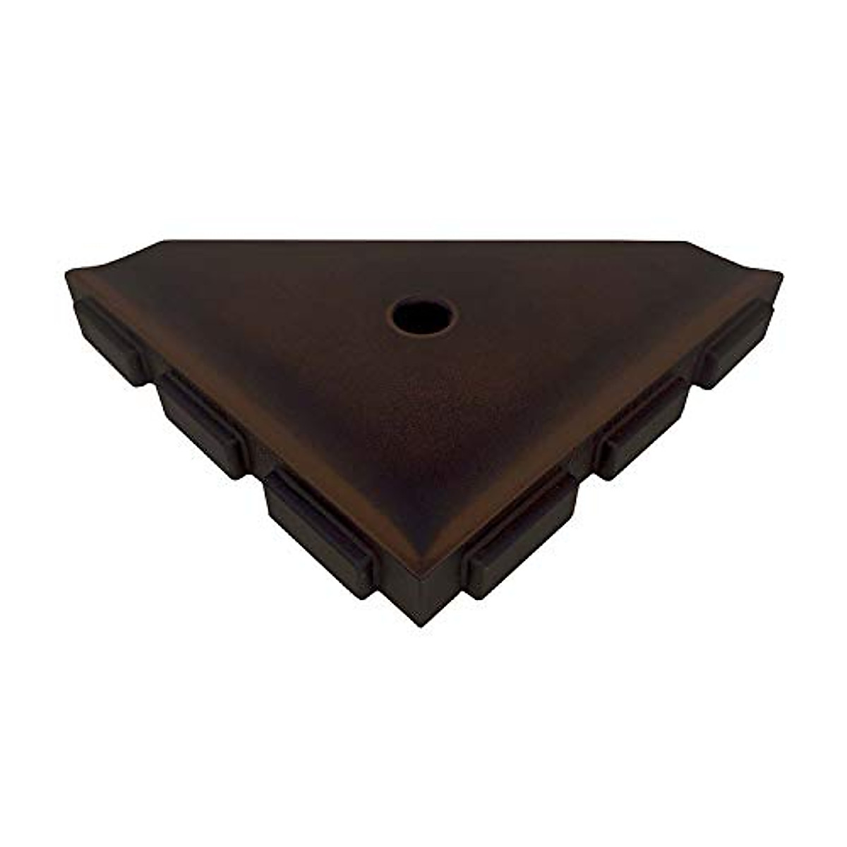 Questech Décor 8 Inch Corner Shower Shelf and 5 Inch Shower Caddy Foot Rest, Geo Lugged Back for New Construction, Wall Mounted Bathroom Shower Organizer, Oil Rubbed Bronze