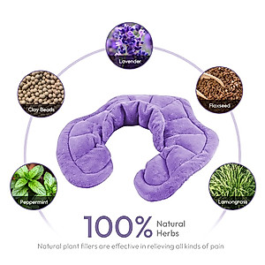 Microwavable Heated Neck Wrap Warmer and Shoulder Heating Pad Microwave, Weighted Microwave Heating Pad for Neck and Shoulders Hot and Cold Compress