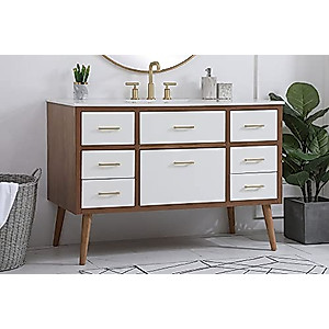 Elegant Kitchen and Bath 48 inch Bathroom Vanity Cabinet - White